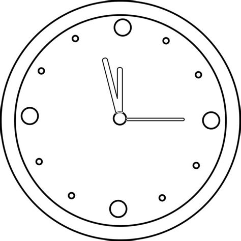 Clock Drawing Outline Vector Art Icons And Graphics For Free Download