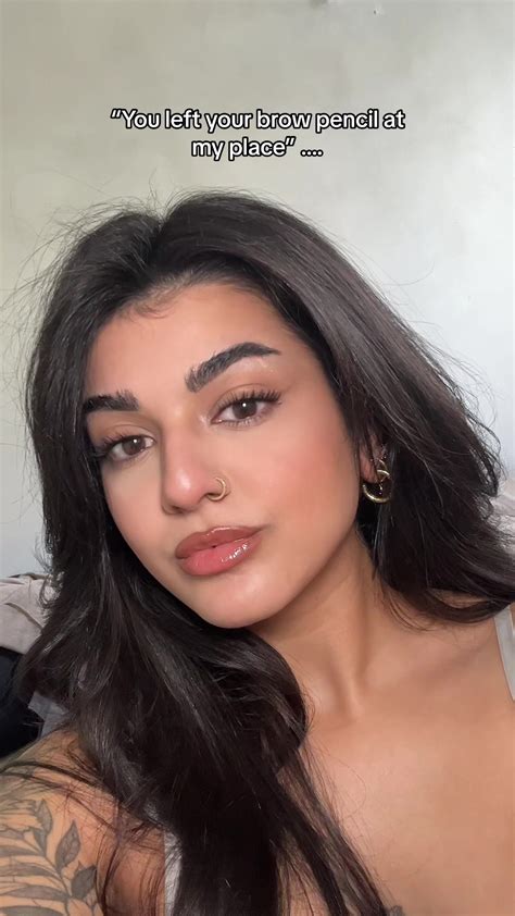 Indian Eyebrows Attractive Young Indian Woman With Hoop Earrings And