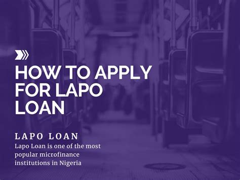 How To Apply For Lapo Loan