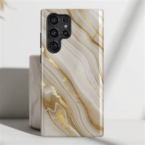 Gold Marble Design Case For Galaxy S Series Phones Sigcase