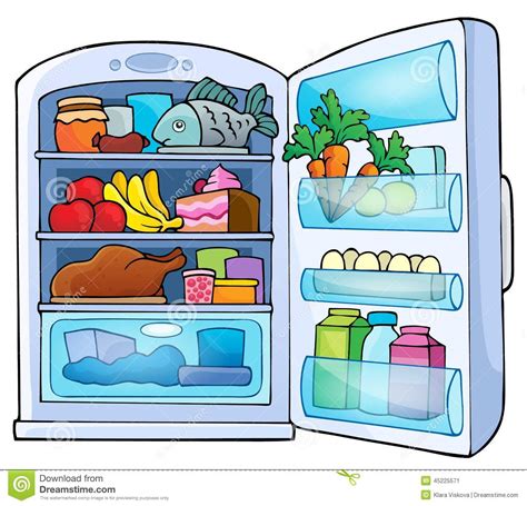 Open Refrigerator Clipart 53 Koleksi Gambar