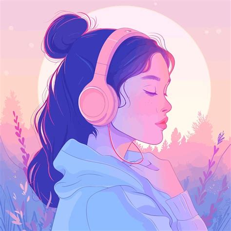 Premium Vector Lofigirlillustrationyoungwoman