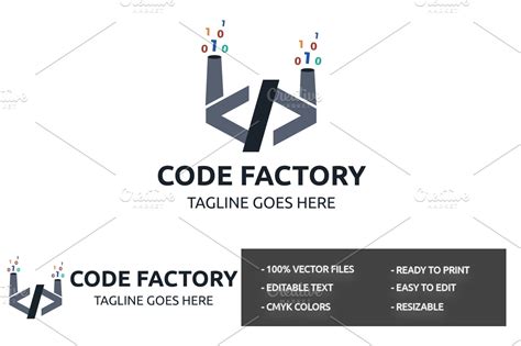 Code Factory Logo Branding And Logo Templates ~ Creative Market