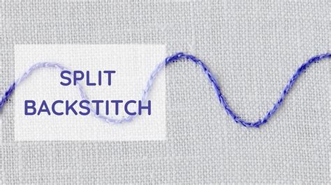 Split Backstitch Library Of Hand Embroidery Stitches