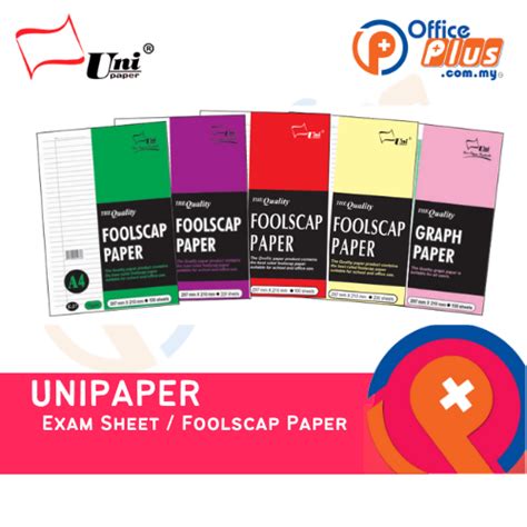 Uni Exam Sheet Foolscap Paper Lazada