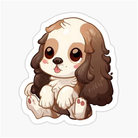 Chibi English Cocker Spaniel Sticker For Sale By City0fdreams Redbubble