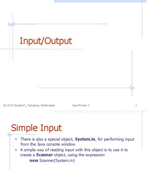 Introduction To Java 5 Input Randon Number And Class Pdf