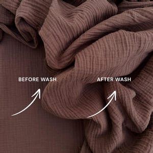 Dark Brown Crinkle Double Gauze Fabric 100 Cotton Muslin By The Yard