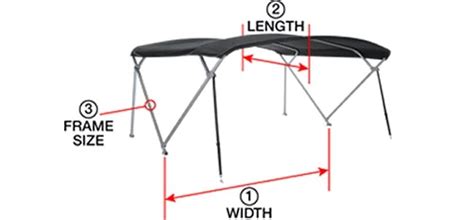 Overtons Bimini Top Measurement Guide