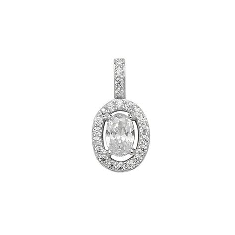Lowry Sterling Silver Sterling Silver Cz Pendant And Chain