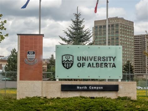 Entrance To The University Of Alberta S North Campus Featuring Its Prominent Sign And Editorial