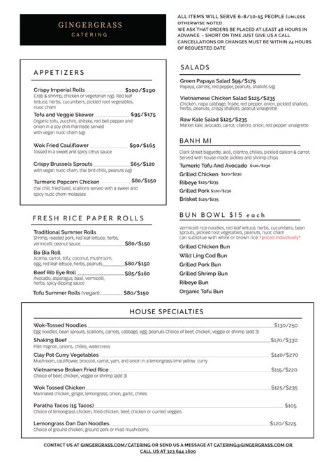 Catering — Gingergrass