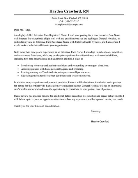 Rn Cover Letter Resume Cover Letter Templates Nursing Picture And