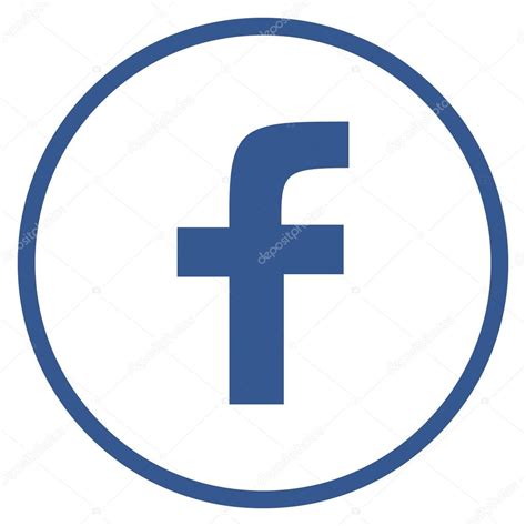 Round Facebook Icon Vector