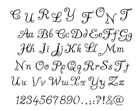 Curly Font Svg Curlz Alphabet Files For Cricut Digital Art Etsy
