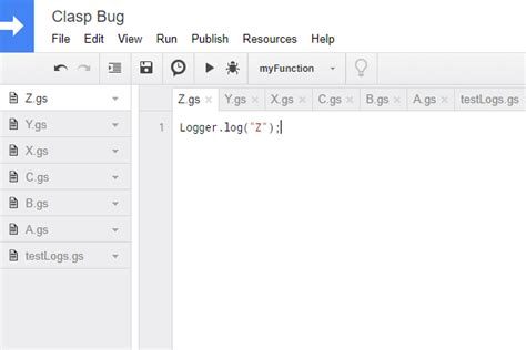 Clasp Push Changes The Execution Order Of Script Files In Apps Script Projects Issue