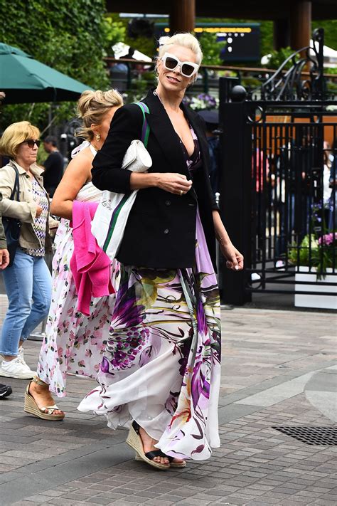 Hannah Waddingham Leaving The All England Lawn Ground In Wimbledon 2024