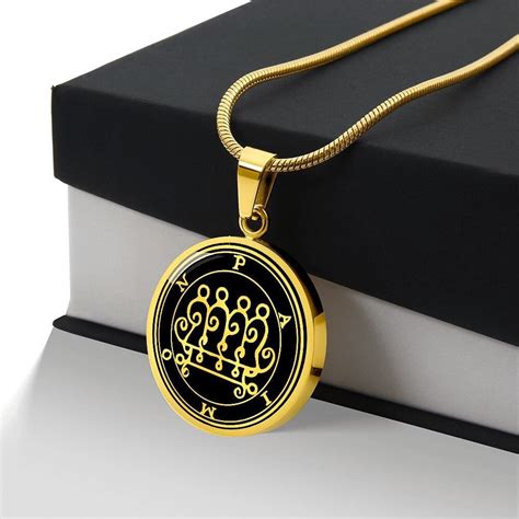 King Paimon Necklace Pendant Gold Sigil Jewelry Goetia Seals Silver Etsy