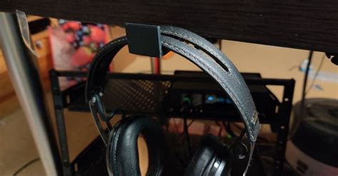 Under Desk Mounted Headphone Or Vr Headset Holder By Blargedy