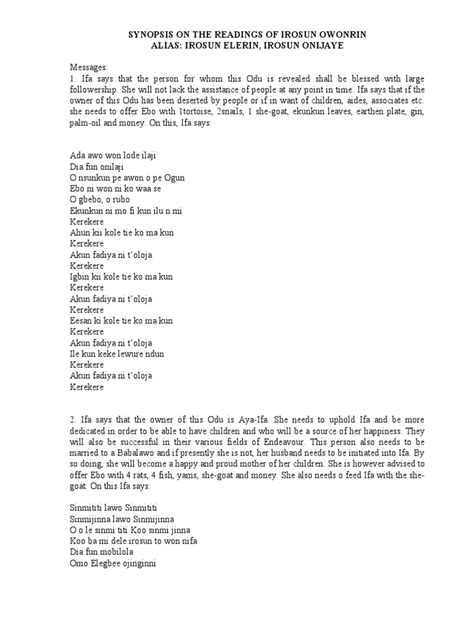 Irosun Owonrin Download Free Pdf Religious Faiths Ethnic Religion