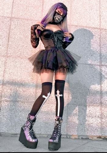 Unholy Cross Goth Gothic Sexy Womens Stockings Thigh Knee High Socks