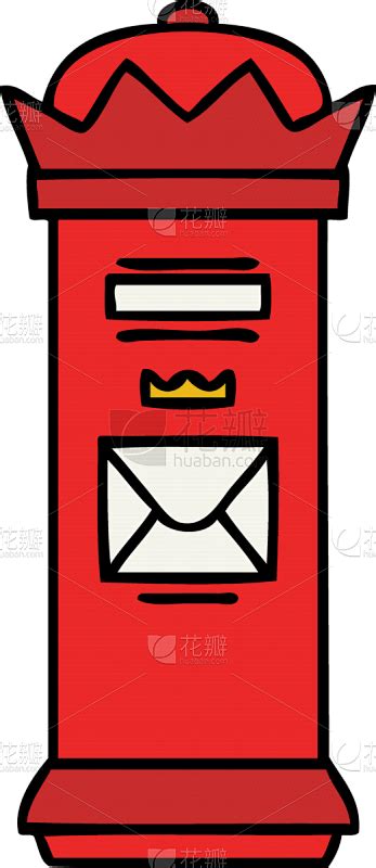 可爱的动画片邮箱艺术品矢量图像邮件