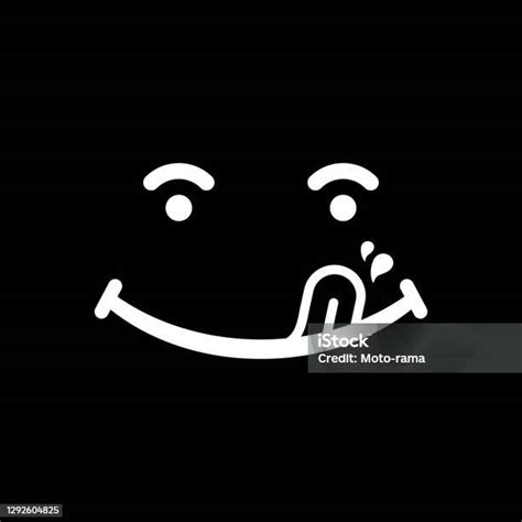 Ilustración De Símbolo De Dibujos Animados Yummi Smile Emoticon Y Más Vectores Libres De