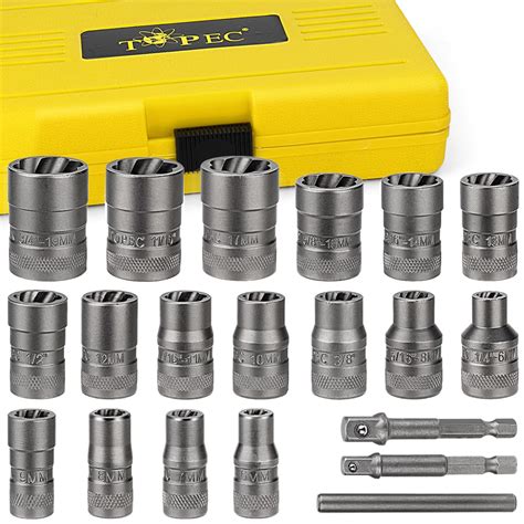 Buy 20pcs Extended Version Bolt Extractor Set Impact Bolt And Nut Remover Set Stripped Lug Nut