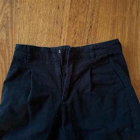 Black Cotton Straight Leg Trousers Thrills Size Au Depop