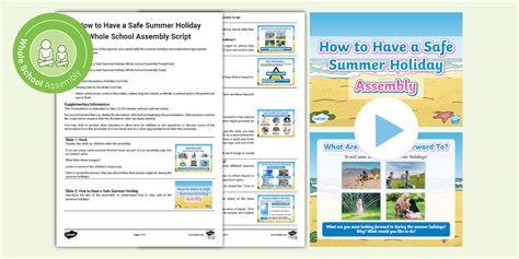 How To Have A Safe Summer Holiday Assembly Pack Twinkl