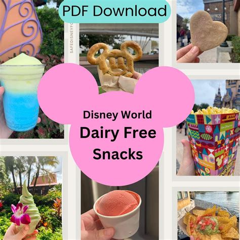 Dairy Free Disney Snack Guide Instant Reference Etsy