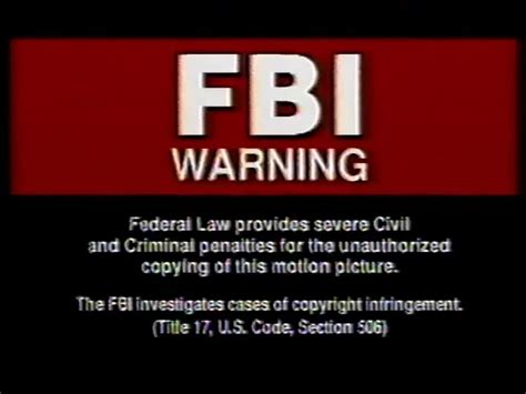 Cheaper By The Dozen Warning Screens The Fbi Warning Screens Wiki