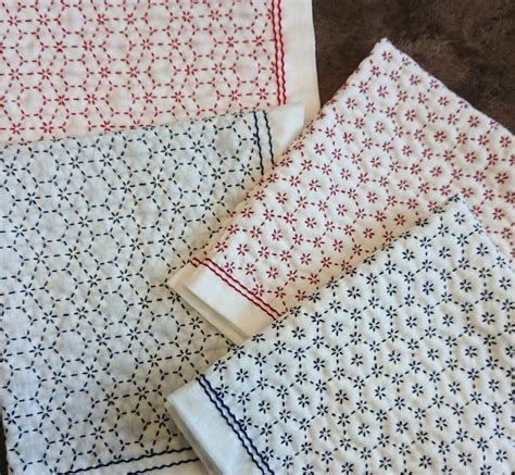 伝統柄 刺し子ふきん 私の刺し子時間