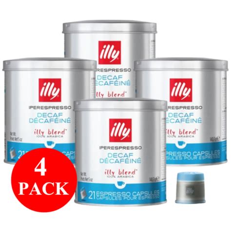 4 X Illy Decaf Iperespresso Capsules 21pcs 140g Ebay Australia