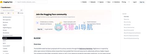 Bloom官网huggingface推出的大型语言模型（llm） 非猪ai导航
