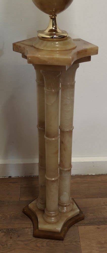 Italian Marble Column Lamp Set 1950s Set Of 2 For Sale At Pamono