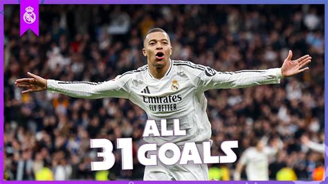 All 31 Goals Scored By Kylian Mbappé 2425 So Far Real Madrid Youtube