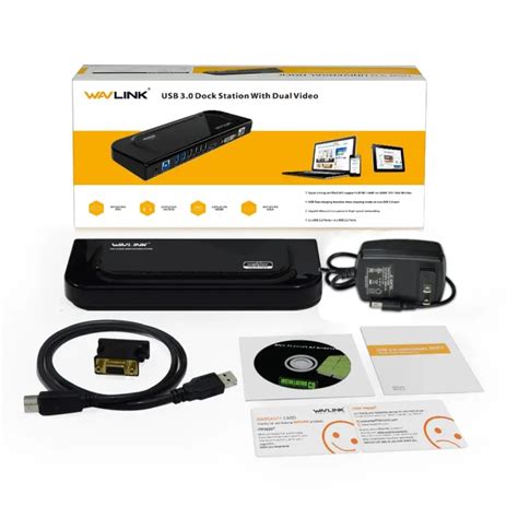 Wavlink Usb 3 0 Displaylink Universal 2k Dual 1080p Display Docking Station With Gigabit