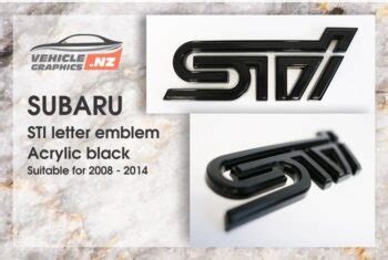 Subaru Sti Badge Subaru Decals Vehicle Graphics Nz