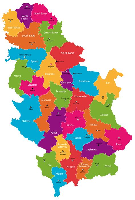 Serbia Map Guide Of The World