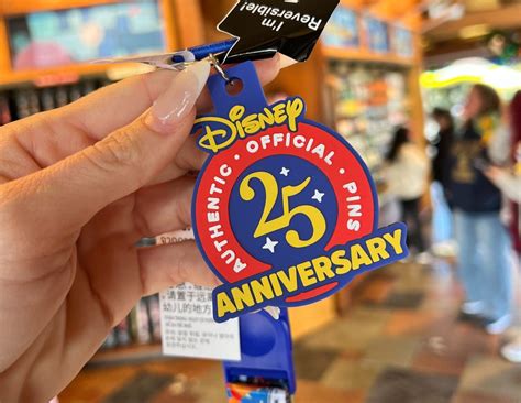 Disney Pin Trading 25th Anniversary Lanyard And Commemorative Pins Arrive At Disney World