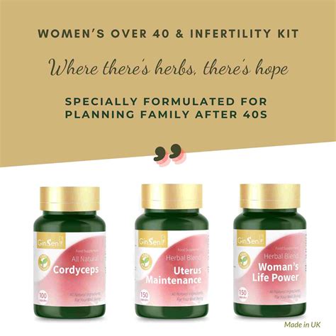 Womens Over 40 And Infertility Kit By Ginsen Getting Pregnant At 40