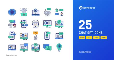 Chat Gpt Icon Pack 25 Colored Outline Science And Technology Icons
