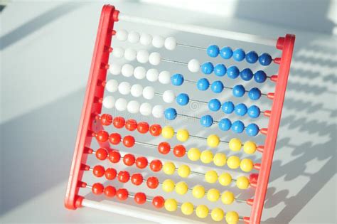 Counting Math Learning Toy On Table Stock Image Image Of Tool Colors
