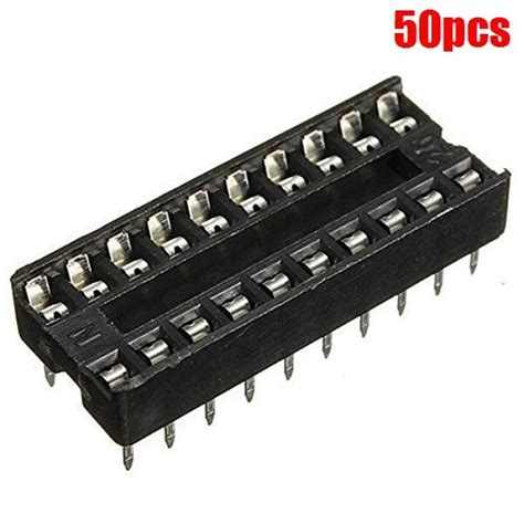 50pcs Socket Pitch Dual Wipe Contact Solder Type Dip 20pin Socket