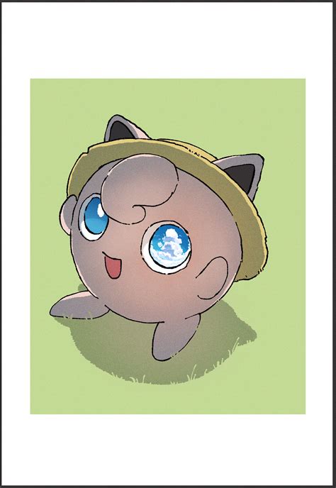 Furukawa Raku Jigglypuff Nintendo Pokemon Commentary Request Highres D Blue Eyes Border