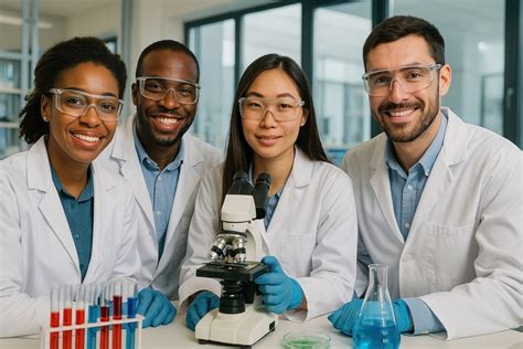 Diverse Scientists Collaborating In Laboratory Free Photo Rawpixel