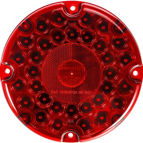 Stop Light Partsam 2pcs 7 Round Ci30 Transit Tail Lights Red 36 Led 7