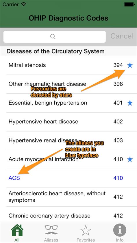 App Shopper Ohip Diagnostic Codes Medical