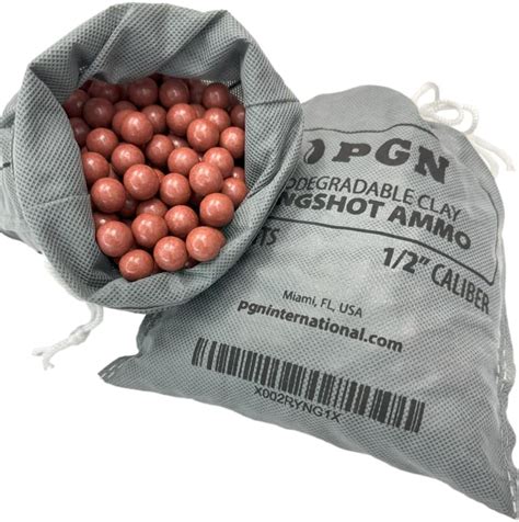 500 Pieces Pgn Biodegradable Slingshot Ammo 12 Inch 05 Caliber